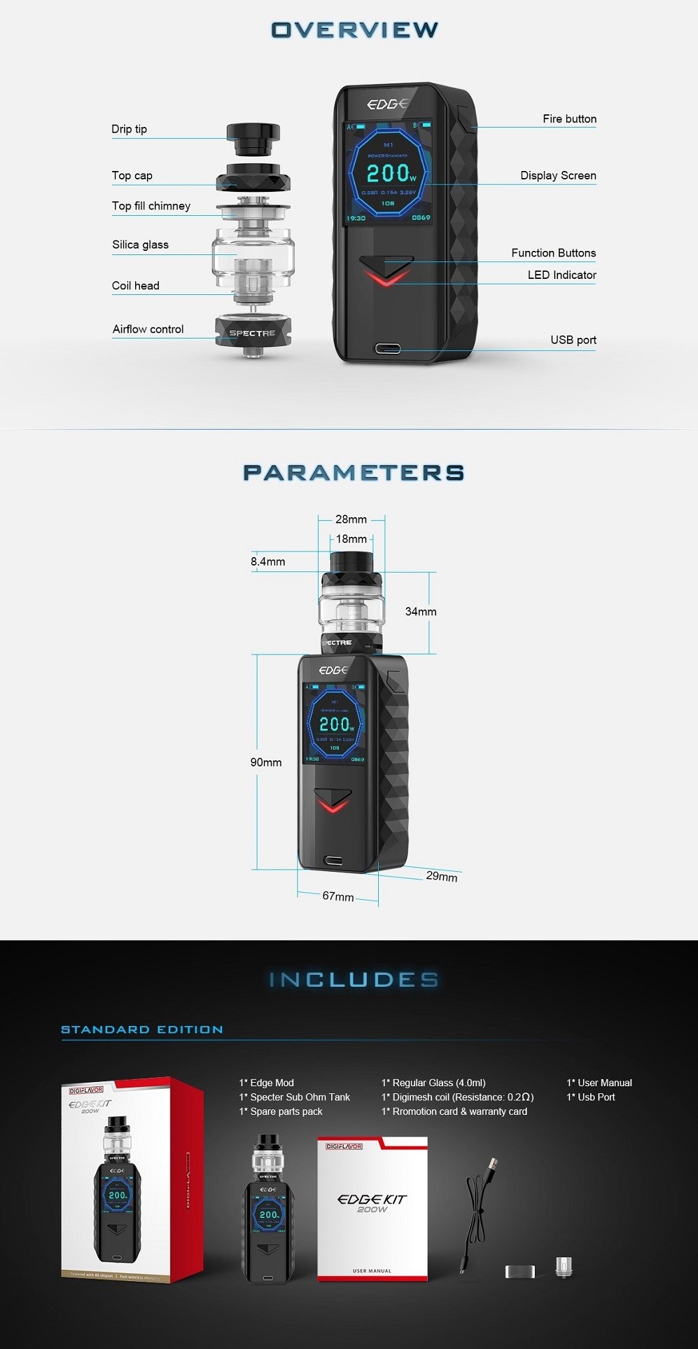 Digiflavor Edge Kit 200W $39.99 Clearance Sale Now | Vapesourcing