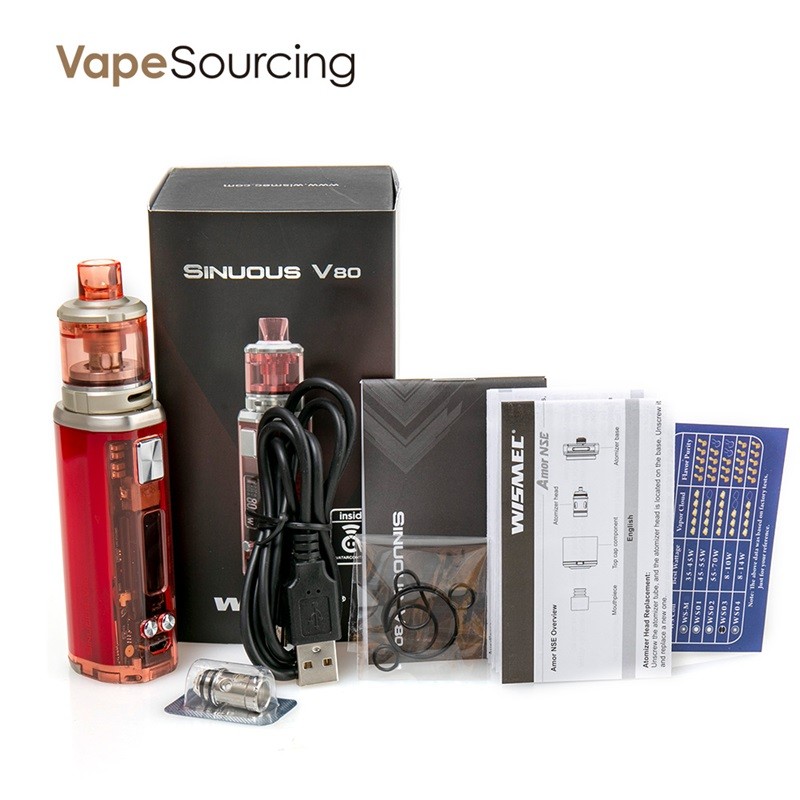 WISMEC SINUOUS V80 Kit 80W USA Price $15.99 Sale | Vapesourcing