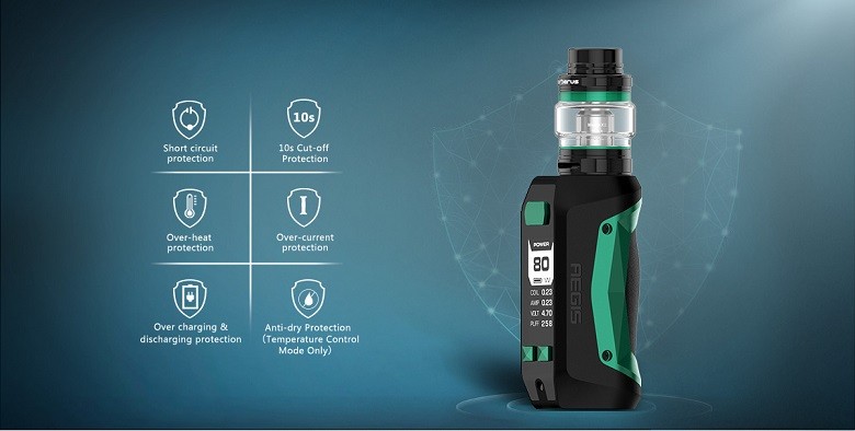 GeekVape Aegis Mini Kit 80W With Cerberus Tank 2200mAh | Vapesourcing