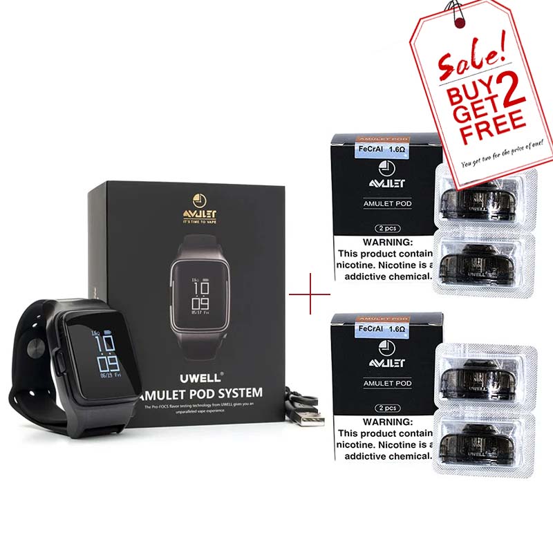 Uwell Amulet Watch Pod System Kit 370mAh 10W Buy Online Now | Vapesourcing