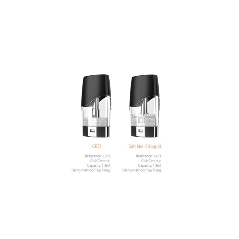 VAPE POD C808 Pod Cartridge 1.3ml for Salt Nic & Thick E-liquid (2pcs ...