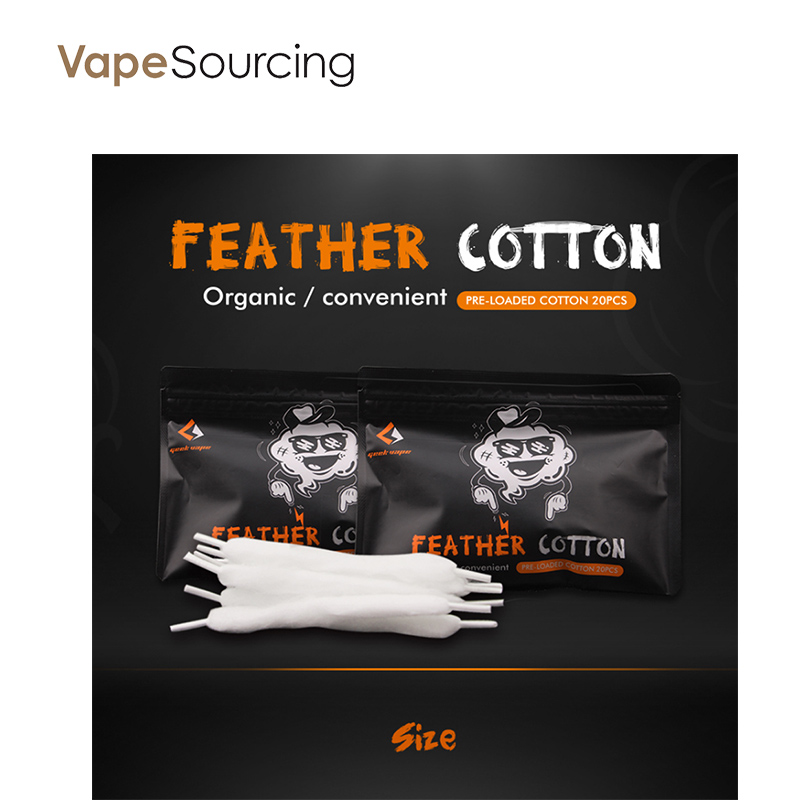 Geekvape Feather Cotton (20pcs/pack) | Vapesourcing